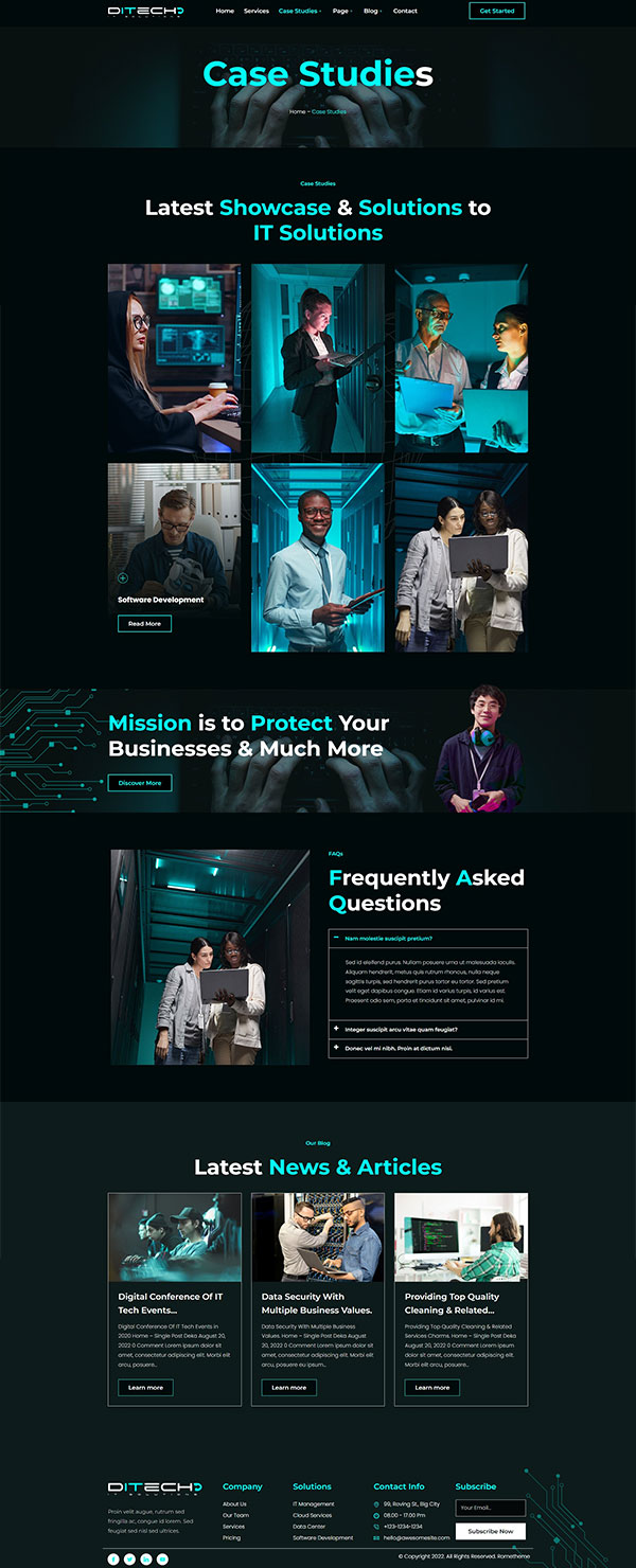 Ditech - IT Solutions & Services Company Elementor Template Kit by Rometheme